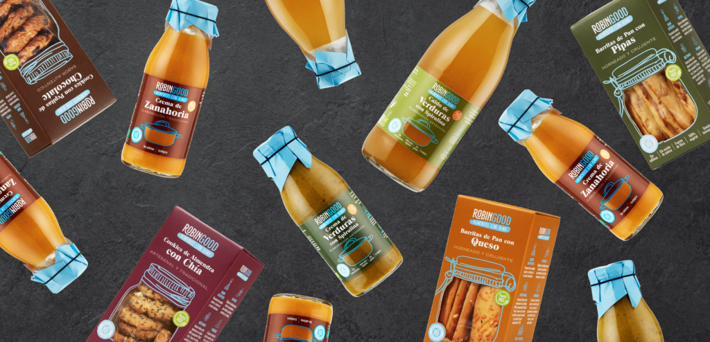 Packaging. Productos de alimentación Robin Good_Brand Solo